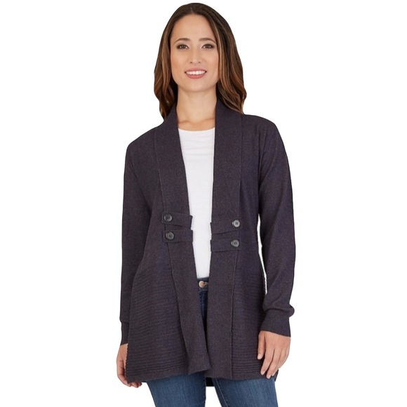 AB Studio | Sweaters | Shawl Collar Open Front Cardigan Sweater | Poshmark